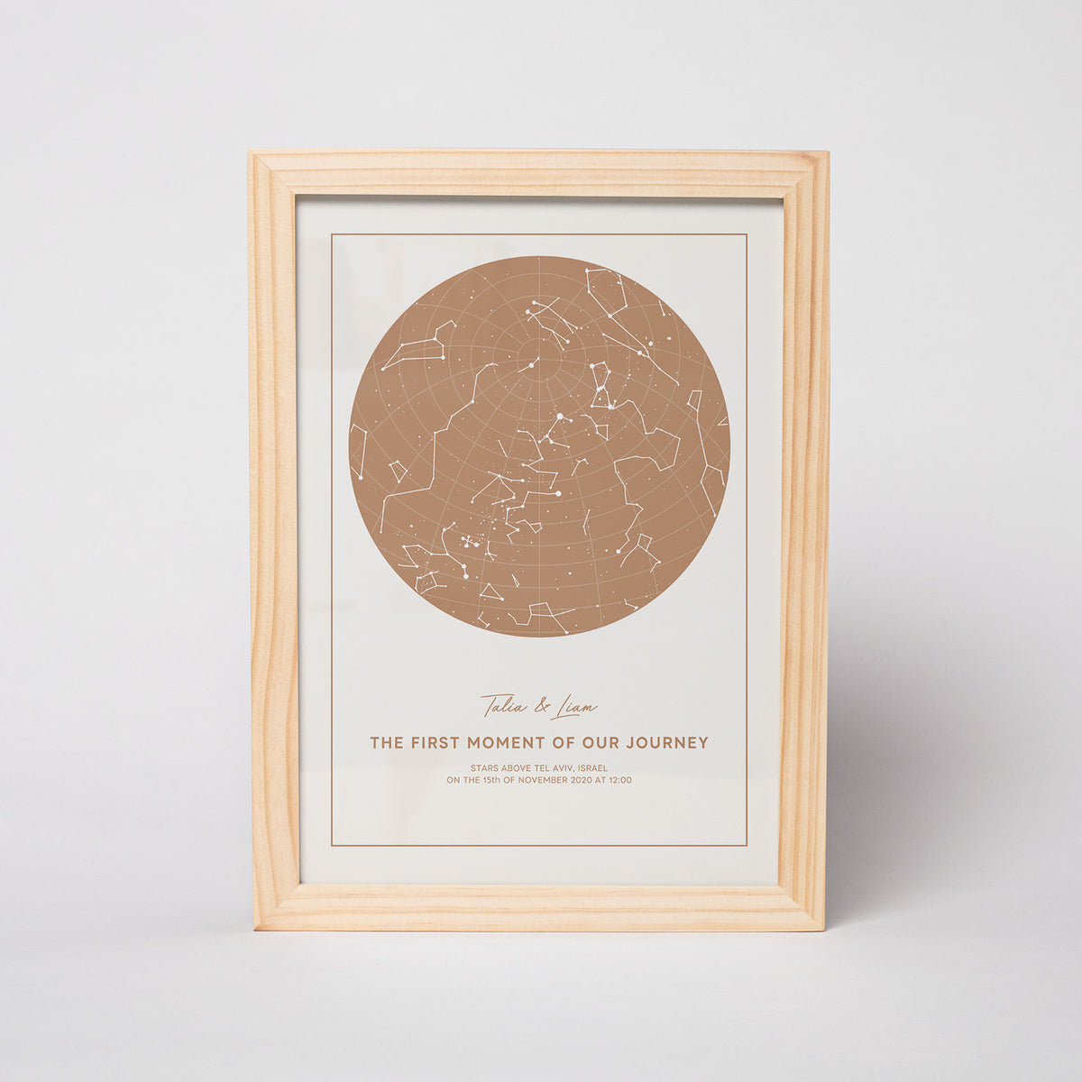 White Space מפת כוכבים דגם Terracotta | מתנות לבית